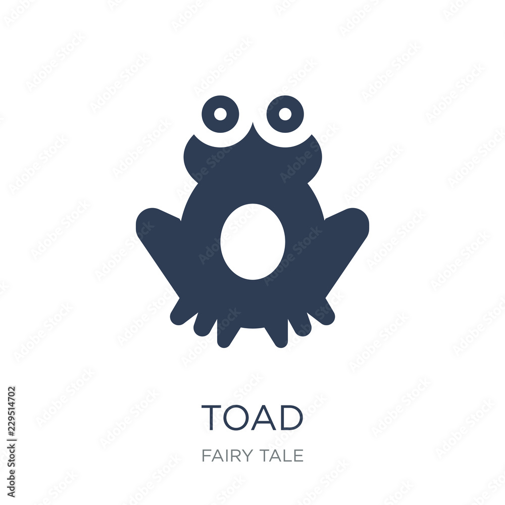 toad icon. Trendy flat vector toad icon on white background from Fairy ...