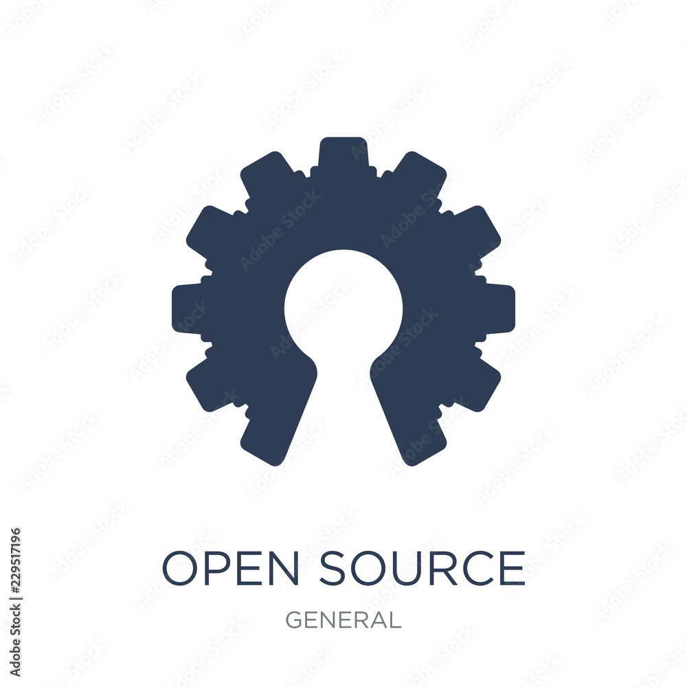 open source icon. Trendy flat vector open source icon on white ...