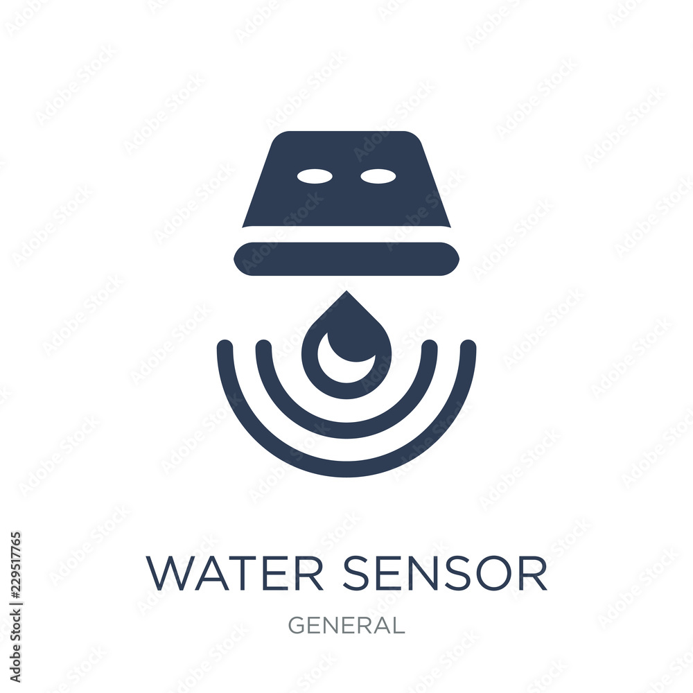 water sensor icon. Trendy flat vector water sensor icon on white ...