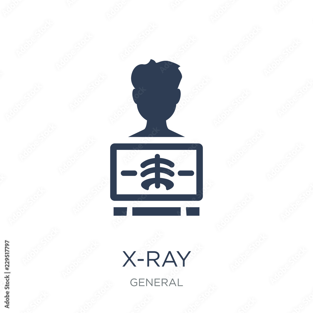 x-ray icon. Trendy flat vector x-ray icon on white background from ...