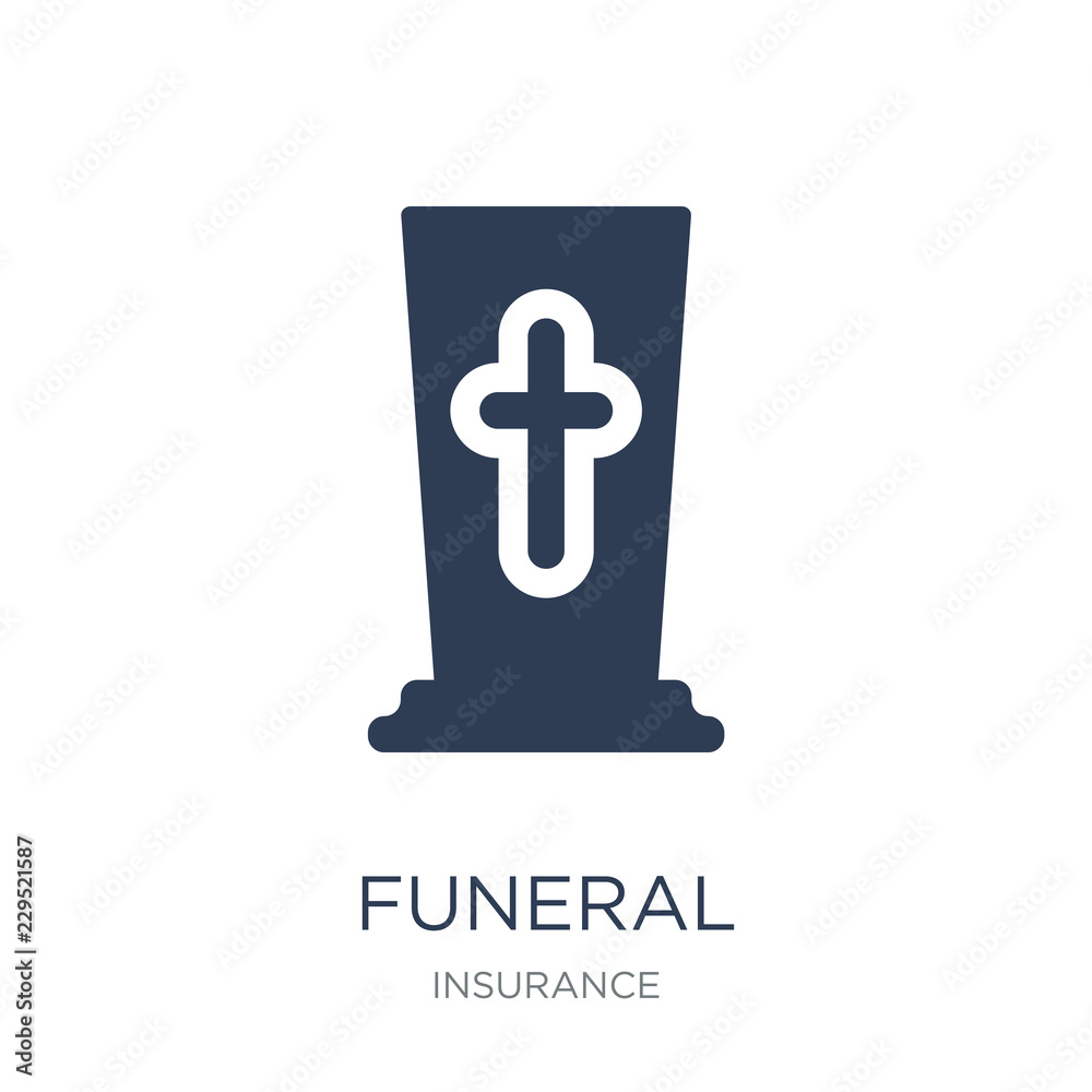 Funeral icon. Trendy flat vector Funeral icon on white background from ...