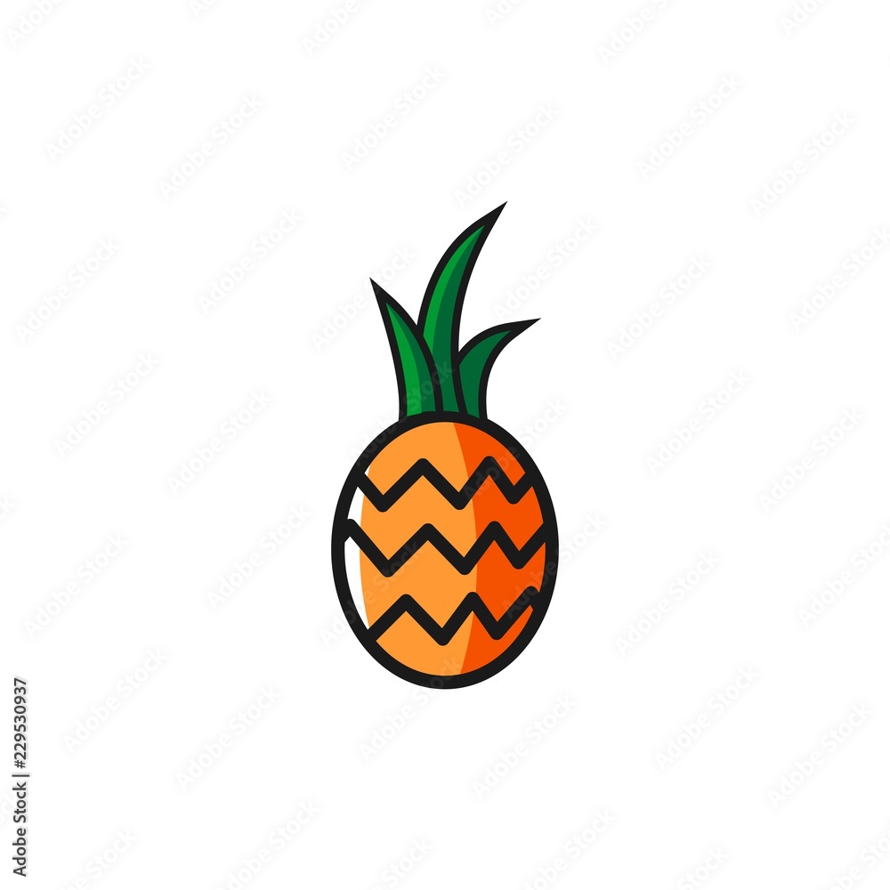 Simple Pineapple Vector