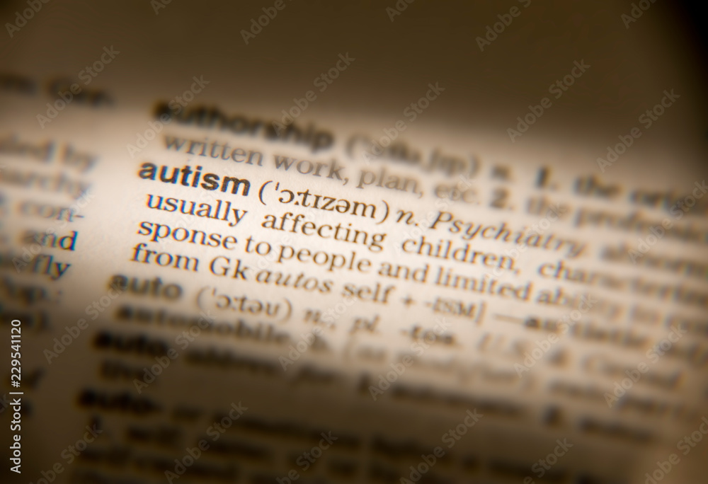 MAGNIFYING GLASS ON DICTIONARY PAGE SHOWING DEFINITION OF THE WORD ...