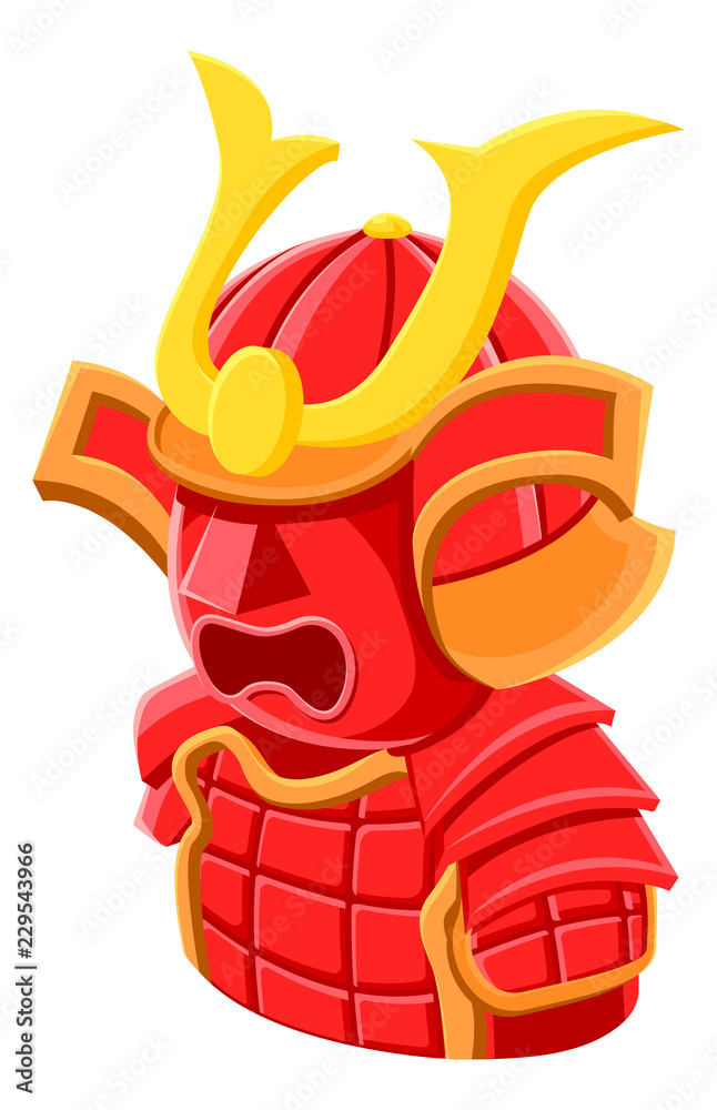 A Samurai avatar cartoon person icon emoji Stock Vector | Adobe Stock