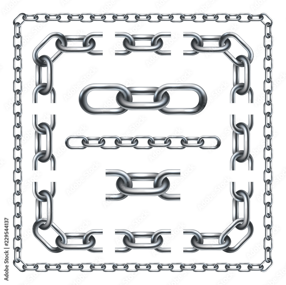 A chain link graphic resource for creating designs . Seamless links and ...