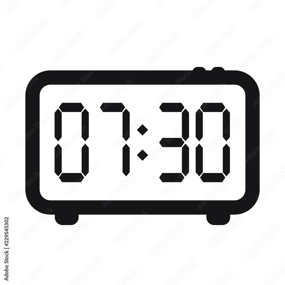 Digital Alarm Clock Vector