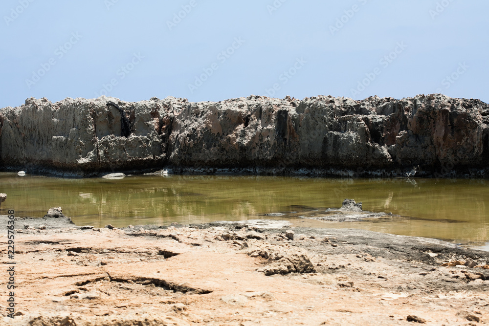 Texture of Volcanic rock surface in Cyprus look like moon surfase Stock ...