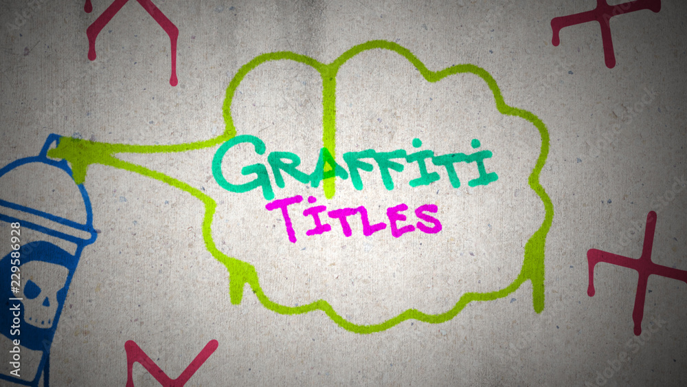 Graffiti Titles Stock Template | Adobe Stock