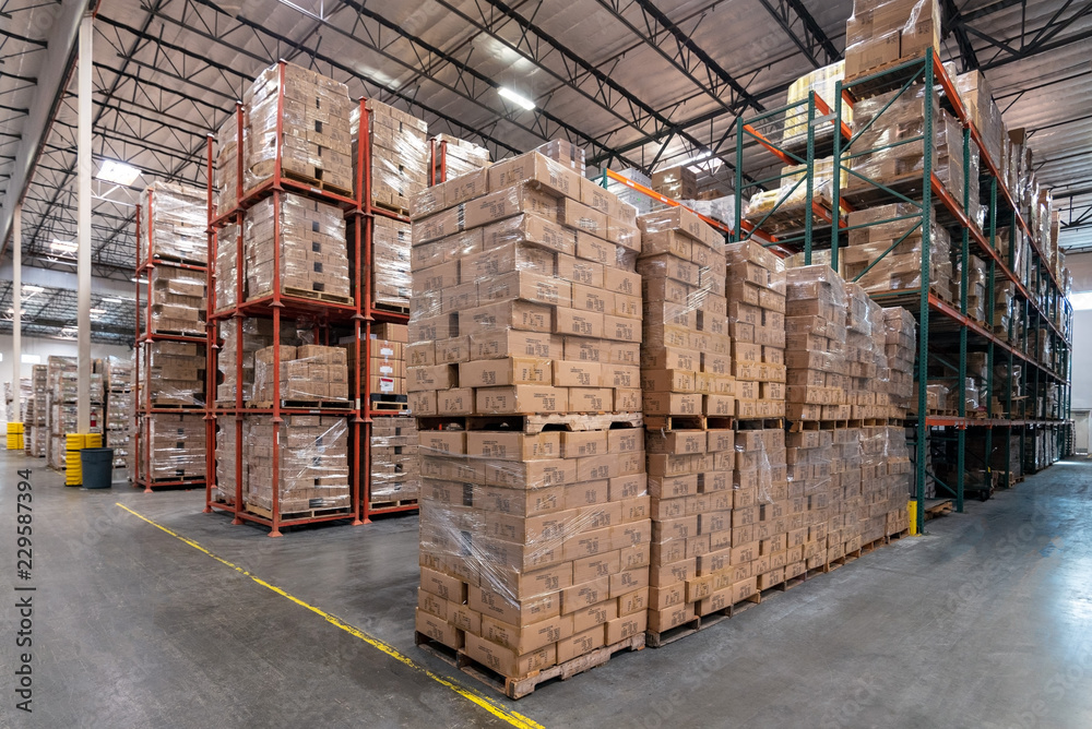 Logistics warehouse interior Stock Photo | Adobe Stock