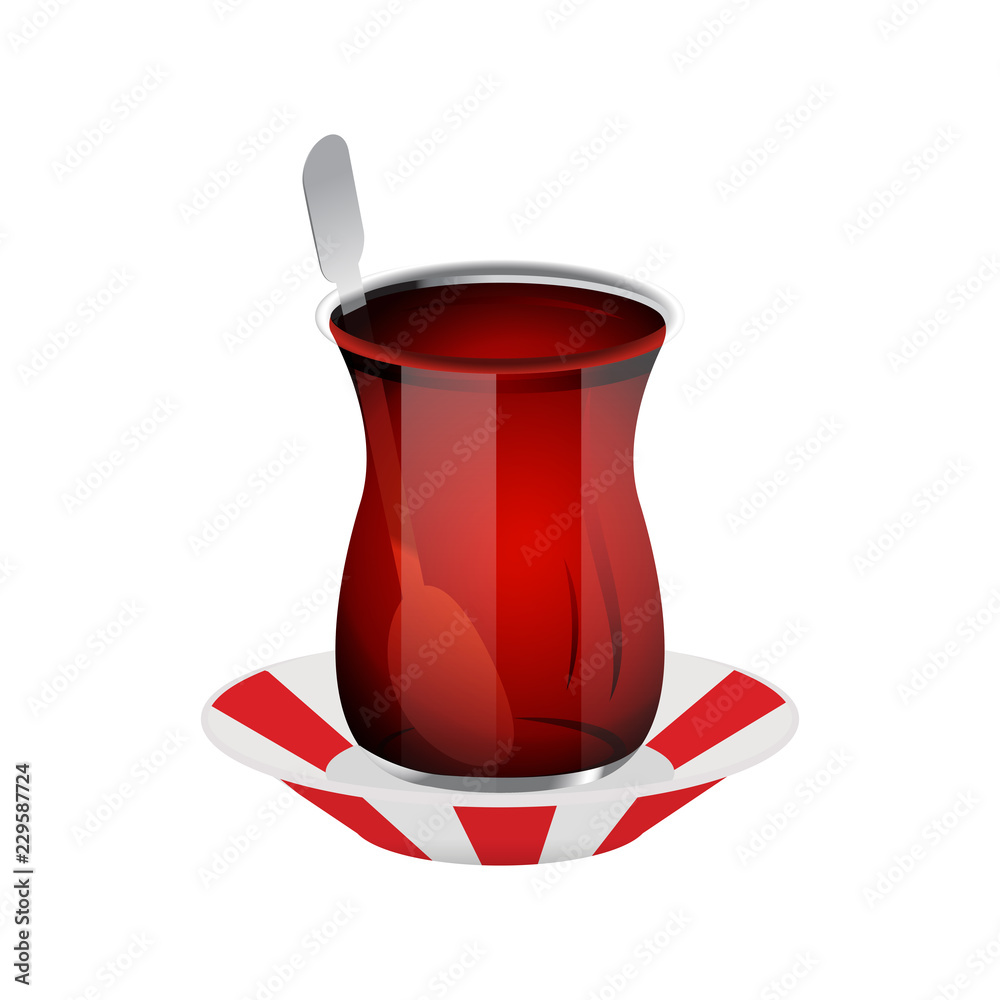 Turkish tea vector illustration Stock Vector | Adobe Stock