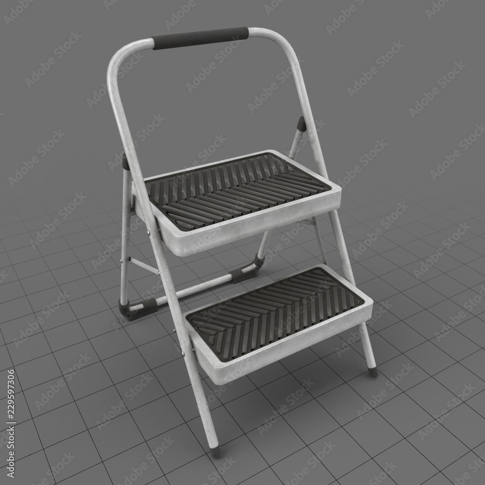 Small step ladder Stock 3D asset | Adobe Stock