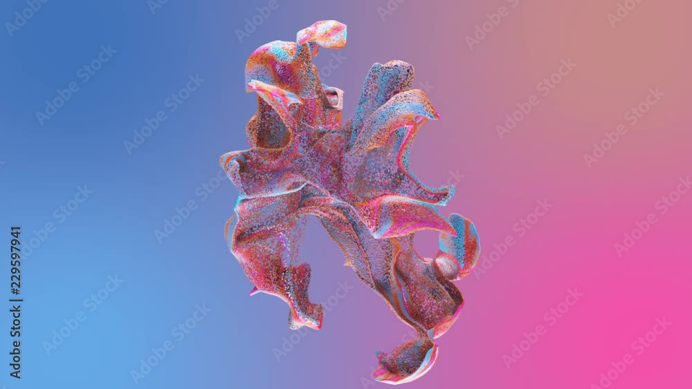 Video Stock 3d render abstract background with complex particles ...