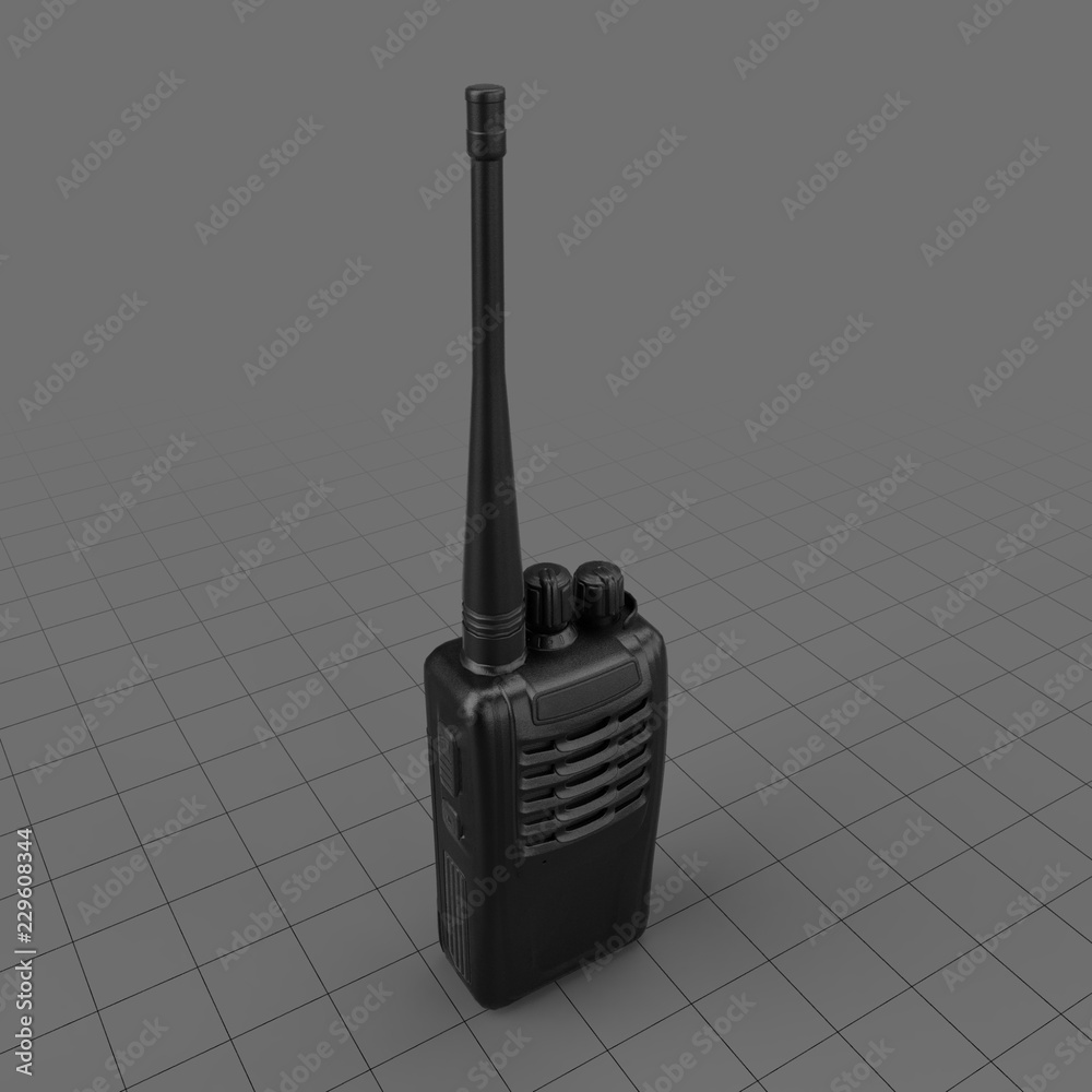 Modern handheld two way radio Stock 3D asset | Adobe Stock