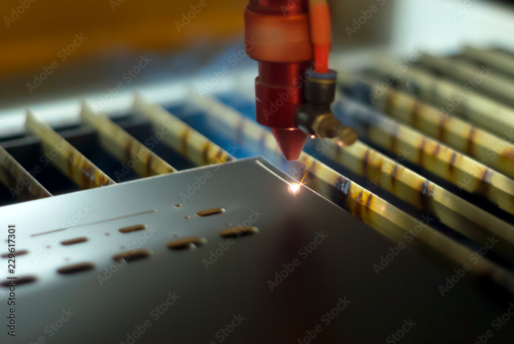 stage of production of printed circuit boards - laser cutting in ...