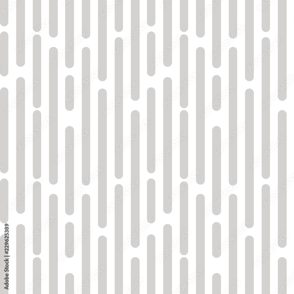 Striped gray geometric seamless pattern with round vertical lines on ...