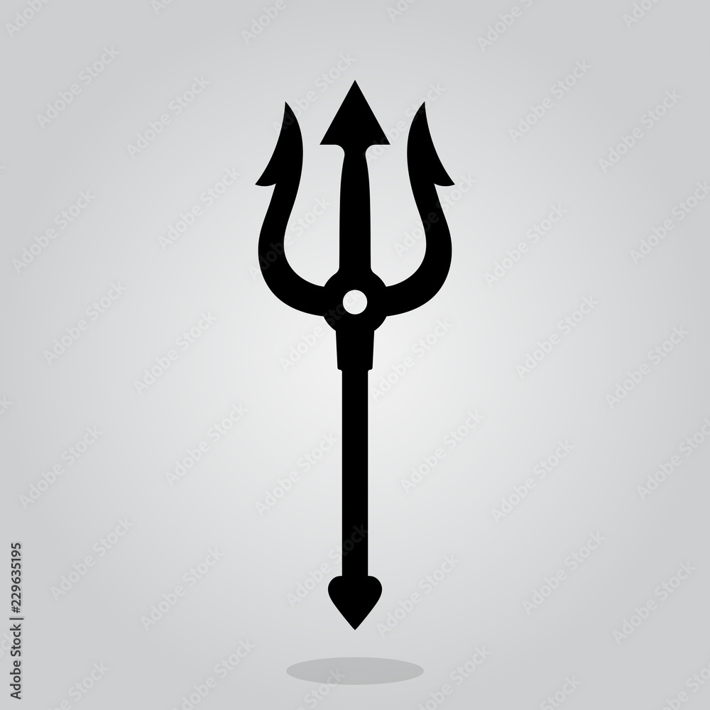 Black Trident Silhouette