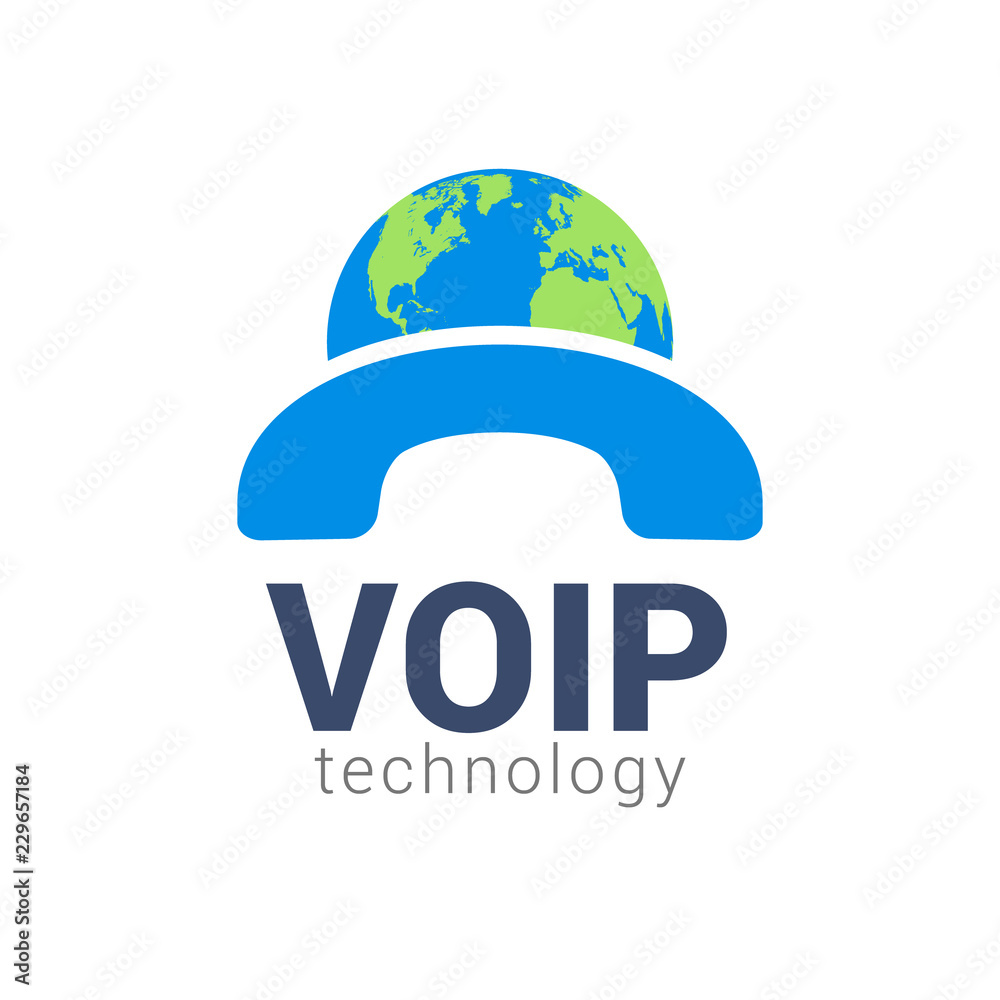 Voip vector icon. Internet call concept connection. Voice over network ...