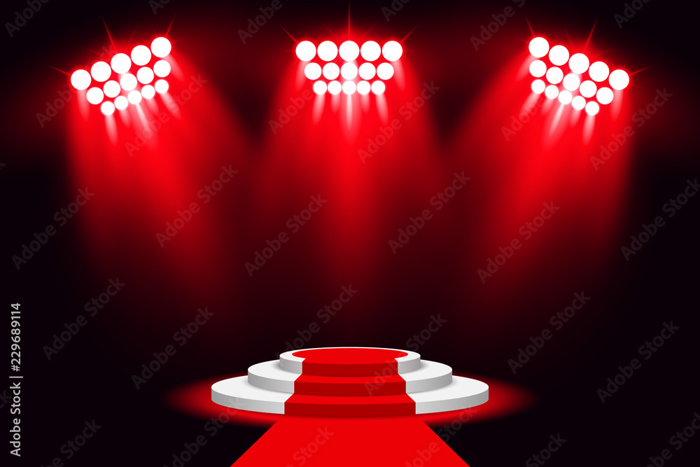 Red Spotlight Background