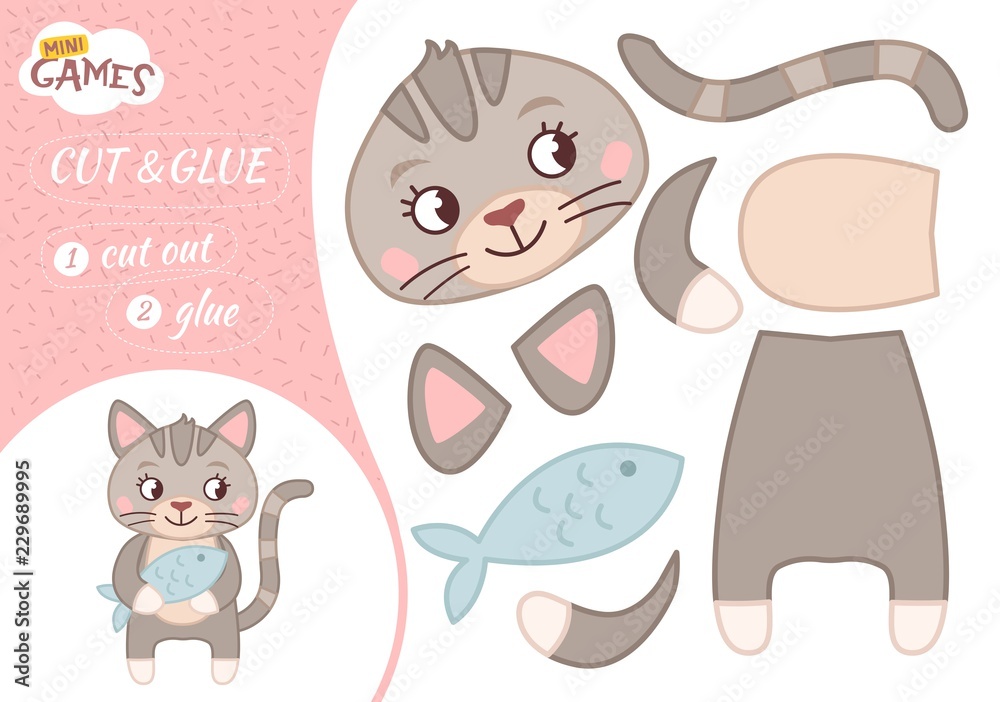 Education paper game for preshool children. Vector illustration ...