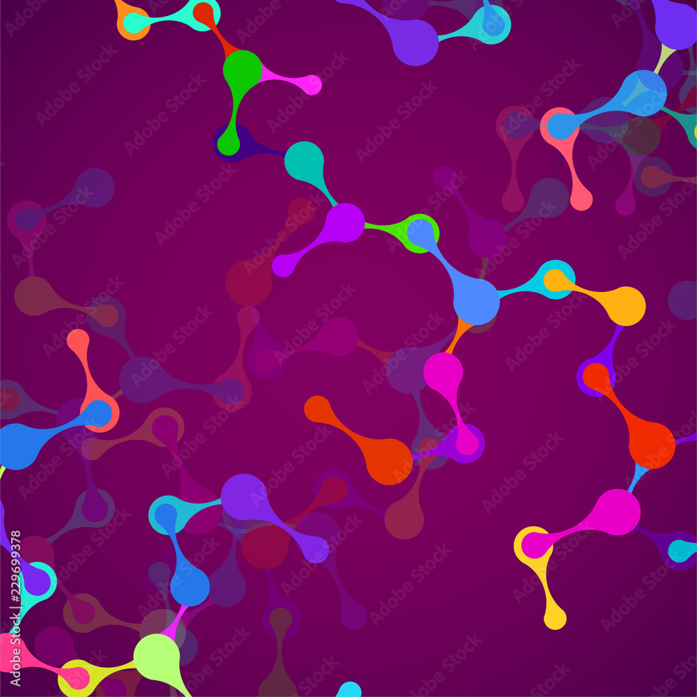 Abstract molecule structure of DNA, colorful background Stock Vector ...