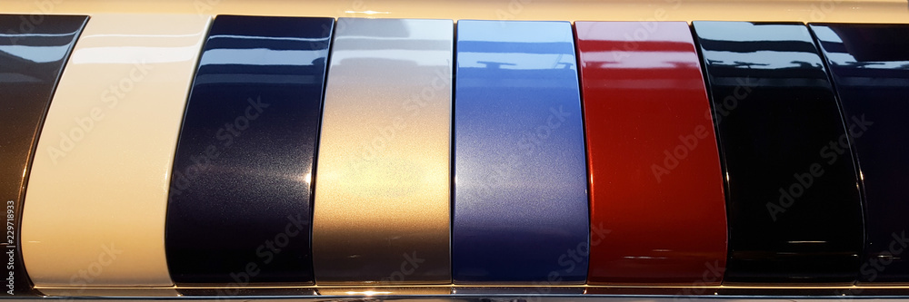 color paint chart to choose color hue of his car Stock Photo | Adobe Stock