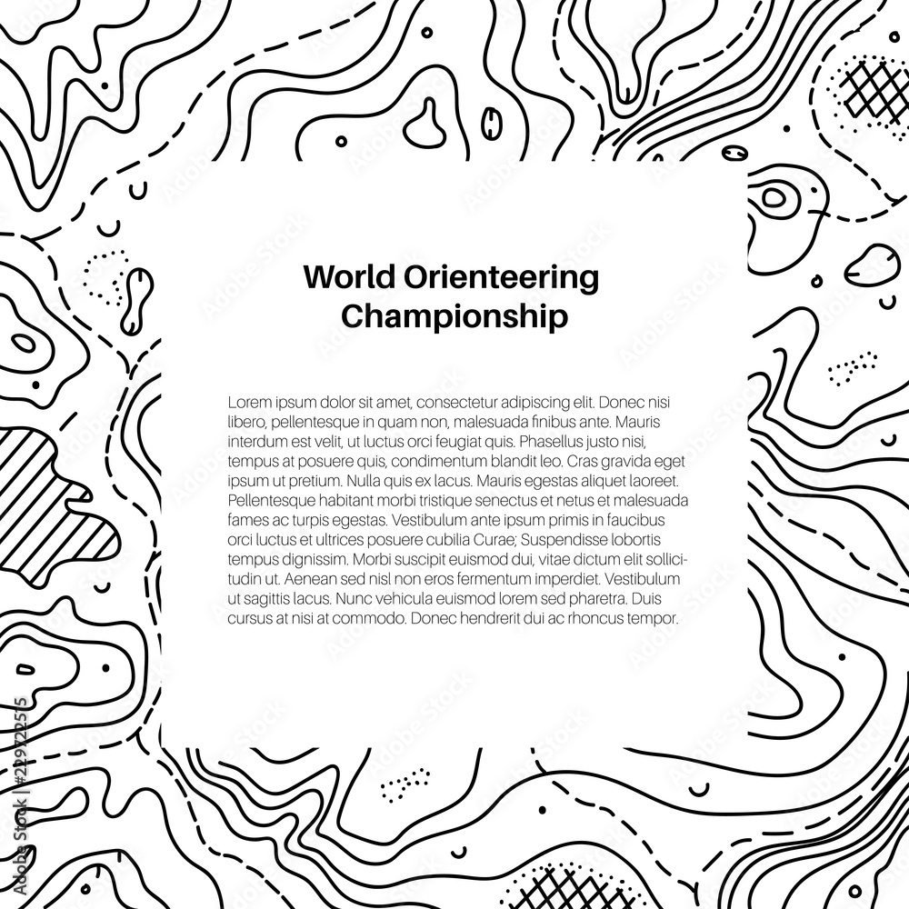 Vector illustration of orienteering map Stock Vector | Adobe Stock