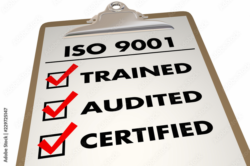 ISO 9001 Checklist Clipboard Certification 3d Illustration Stock ...