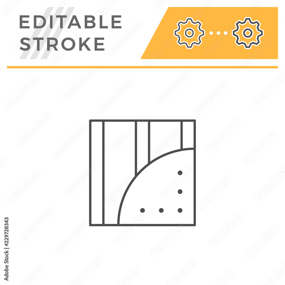 Gypsum plasterboard line icon Stock Vector | Adobe Stock