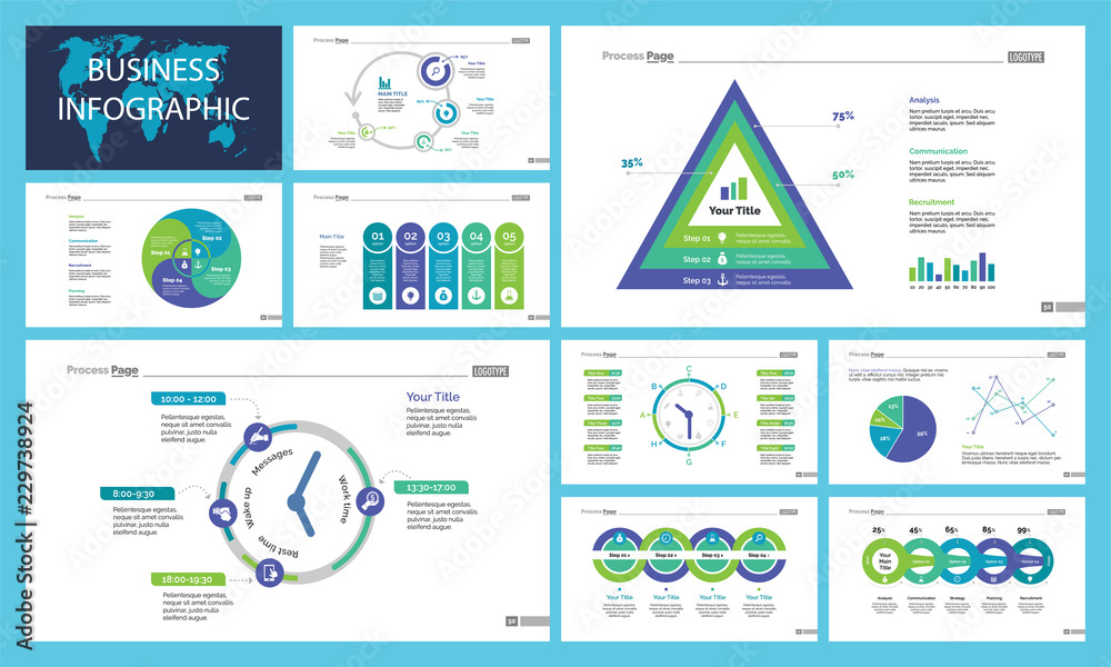 Business inforgraphic design set for management concept. Can be used ...