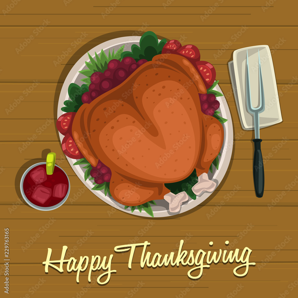 Cooked Turkey Cartoon