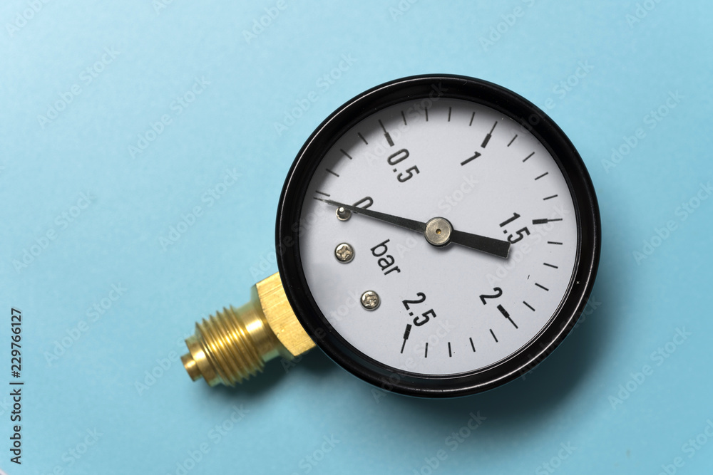 Manometry for measuring pressure. Closeup of manometer, measuring gas ...