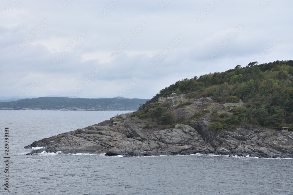 Norwegen, Langesund, HBK, Heeresküstenbatterie, Festung, Bunker ...