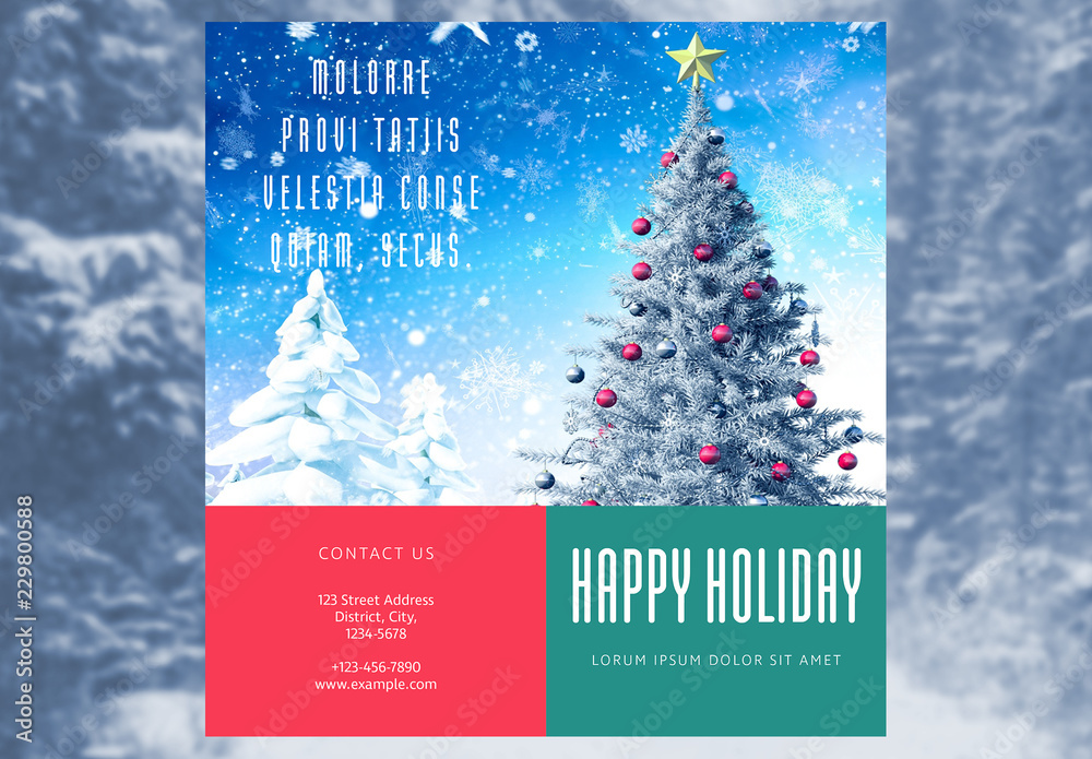 Festive Flyer Layout Stock Template | Adobe Stock