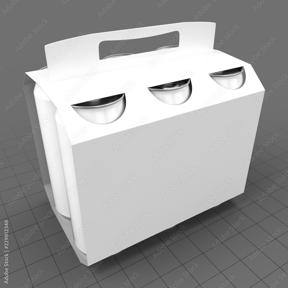Beer box with handle Stock 3D asset | Adobe Stock