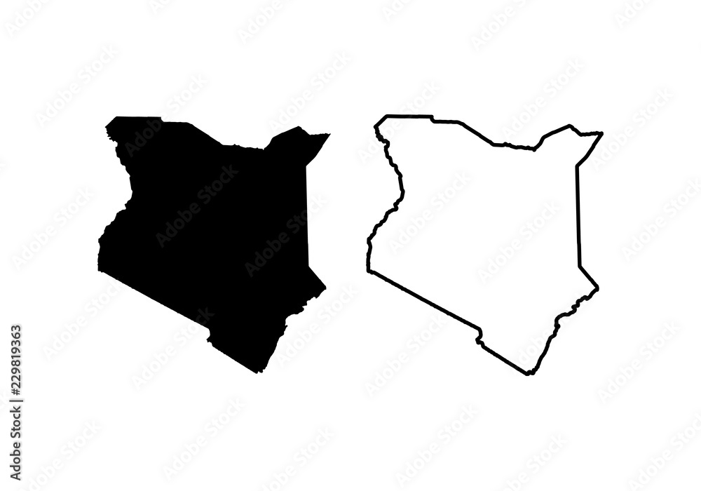 Map Of Kenya. Vector illustration Stock Vector | Adobe Stock