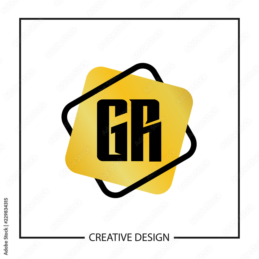 Initial Letter GR Logo Template Design Stock Vector | Adobe Stock