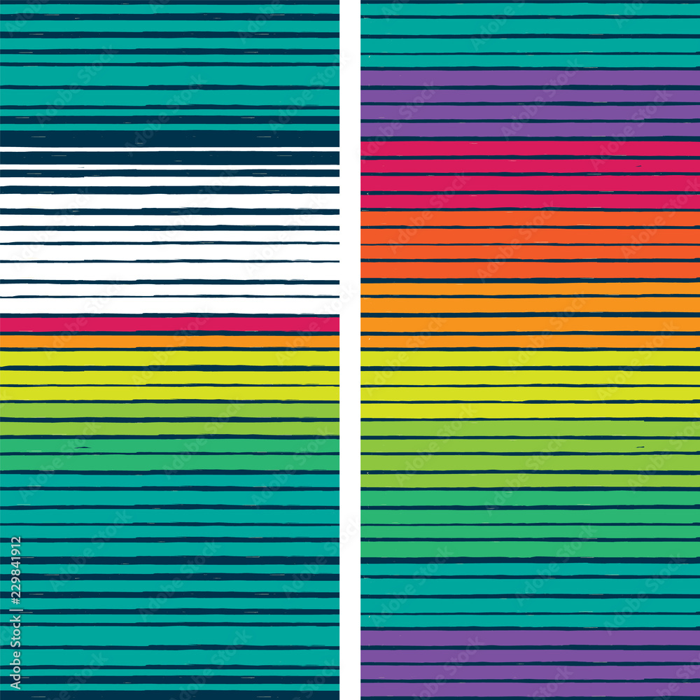 Seamless Hawaiian Background - Two color combinations (find in swatch ...