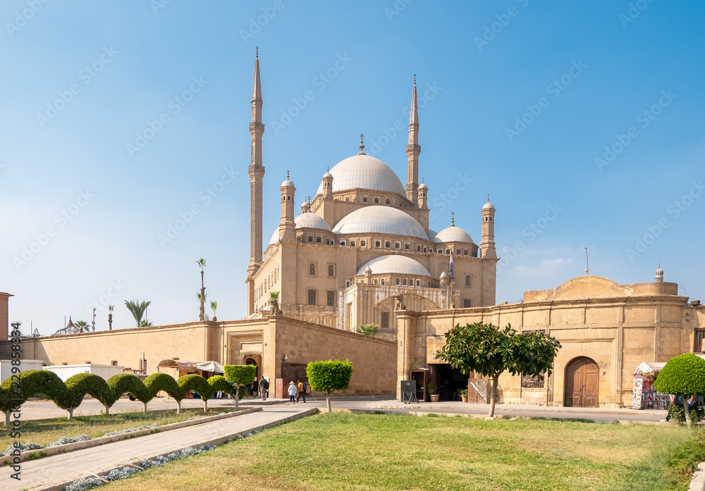 Alabaster Mosque Mohammed Ali at Citadel in Cairo, Egypt. Stock Photo ...