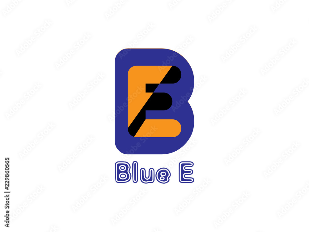 letter B and E logo overlapping and combination Stock Vector | Adobe Stock