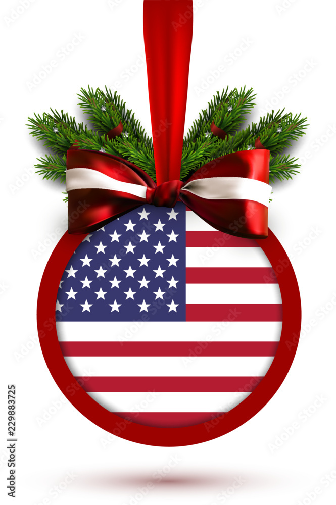 American Flag Christmas Clip Art