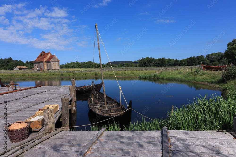 Wikinger Hafen Ribe, Wikingerschiffe Stock Photo | Adobe Stock