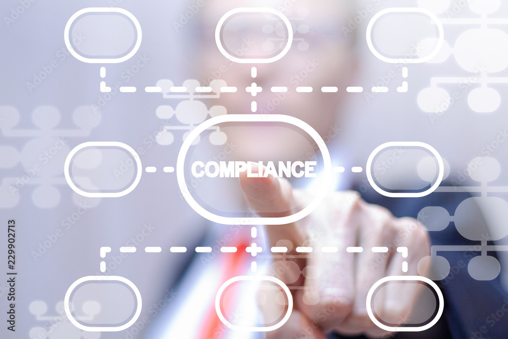 Compliance Flowchart Template Business concept. Compliant background ...