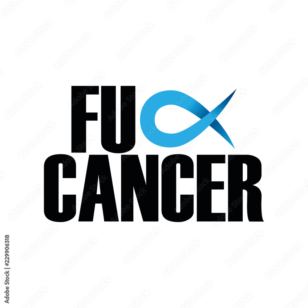 Fuck Cancer (prostate Cancer) - hand drawn prostate Cancer Awareness ...