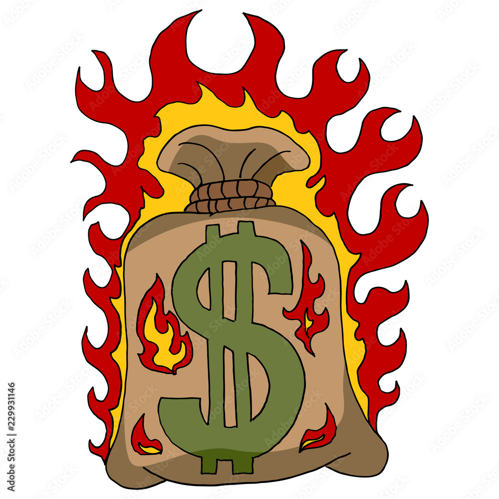 Burning Money Animated