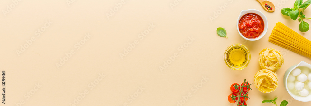 Food Background with Ingredients for Pasta Stock Photo | Adobe Stock
