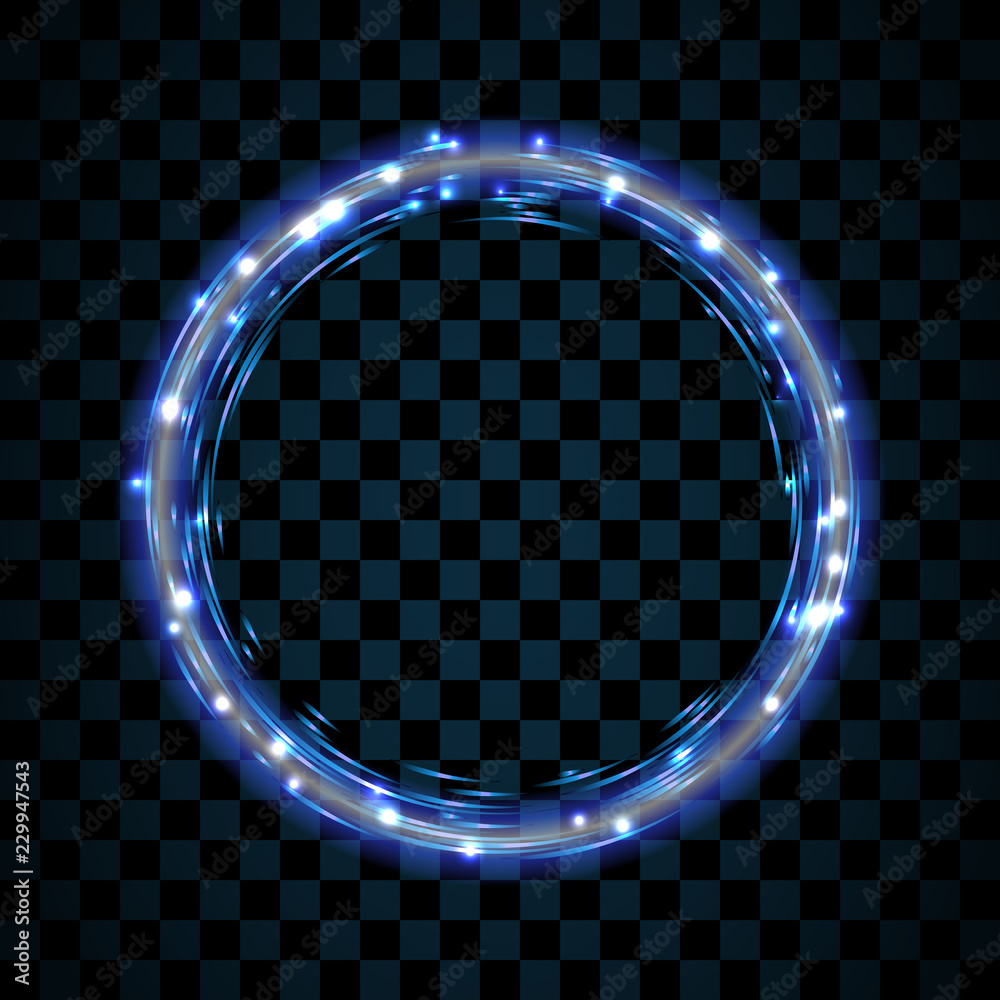 Blue Circle Border Design
