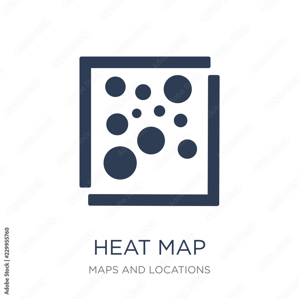 Heat Map icon. Trendy flat vector Heat Map icon on white background ...