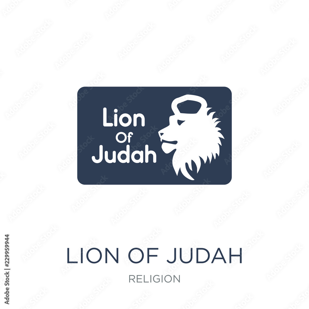 Lion of Judah icon. Trendy flat vector Lion of Judah icon on white ...