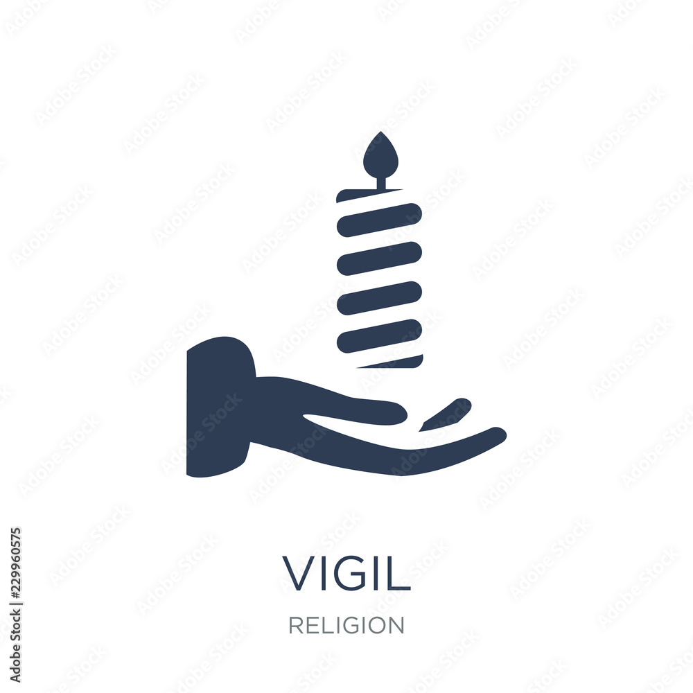 Vigil icon. Trendy flat vector Vigil icon on white background from ...