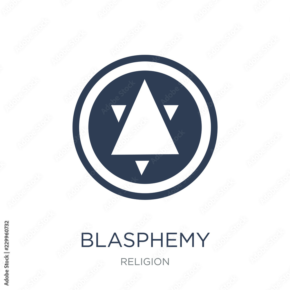 blasphemy icon. Trendy flat vector blasphemy icon on white background ...
